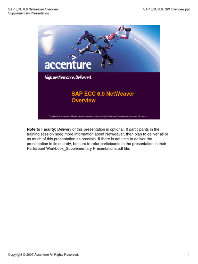 SAP ECC 6.0 - NW Overview | PDF | Business | Computing