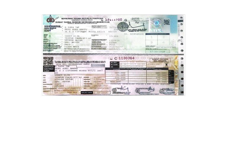 Data STNK - Sheet7 | PDF