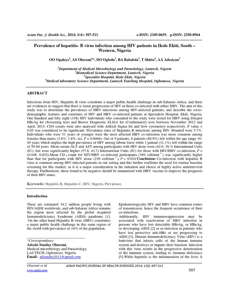 Hep B | PDF | Hiv | Hepatitis B