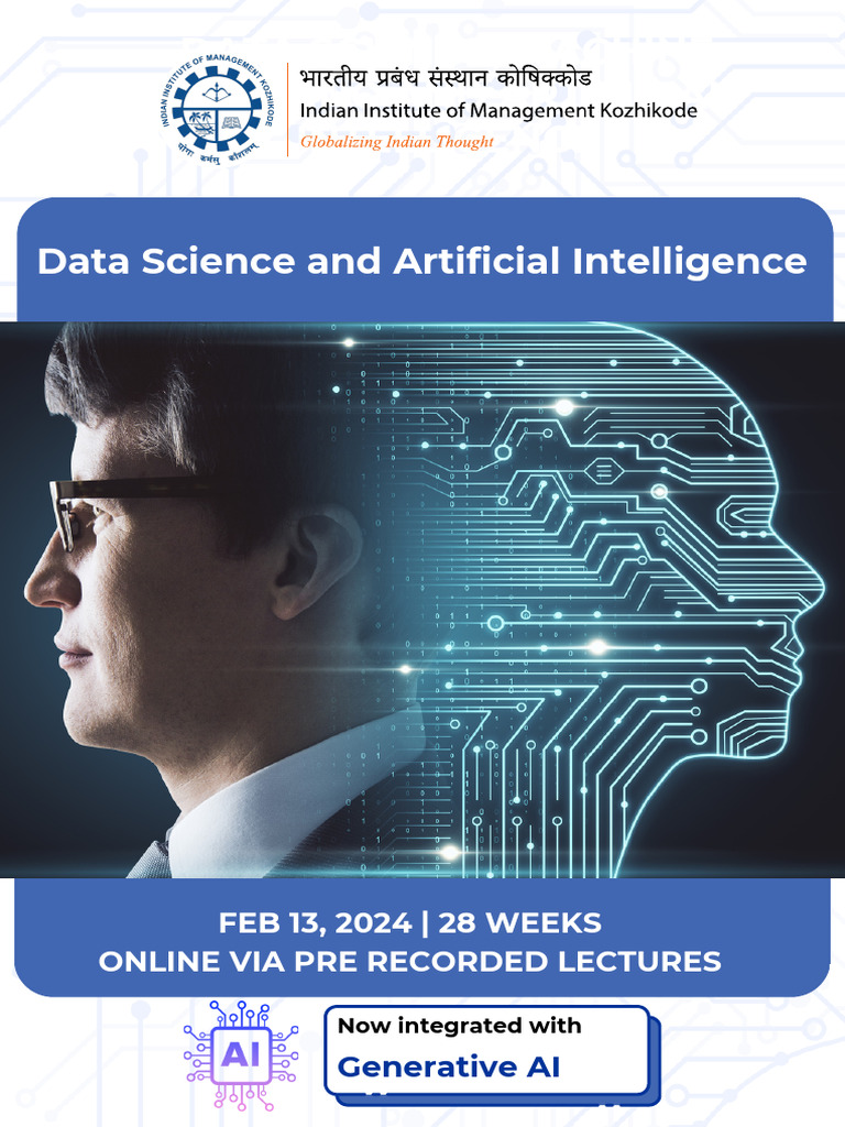 IIMK DSAI - B2 - Brochure 1 | PDF | Artificial Intelligence | Intelligence (AI) & Semantics