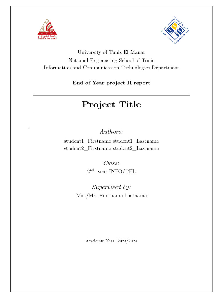 ENIT TIC Report Template | PDF | Methodology | Artificial Intelligence