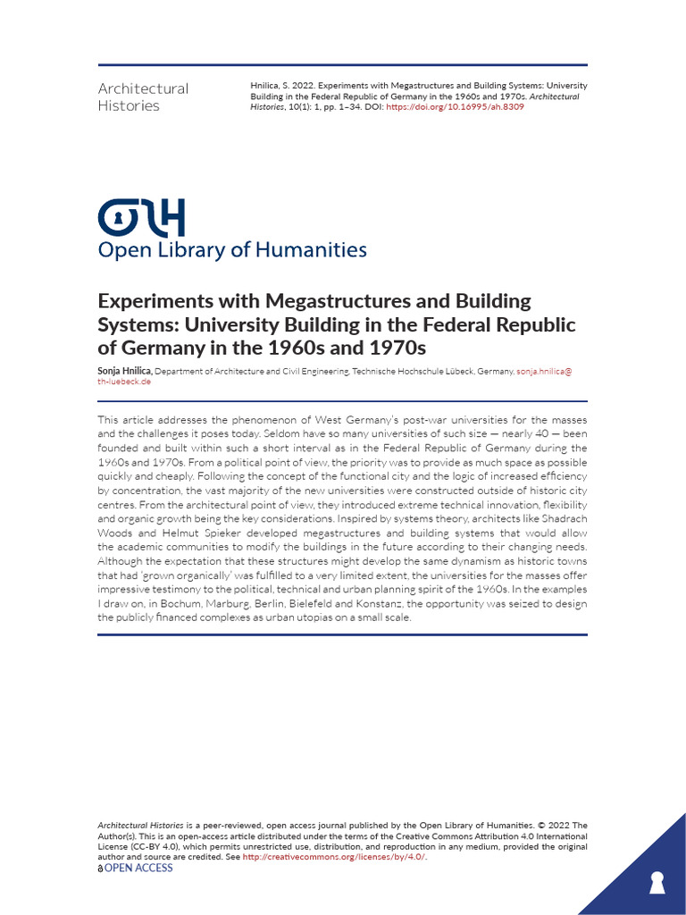 Megastructures in 1960s-70s German Universities | PDF