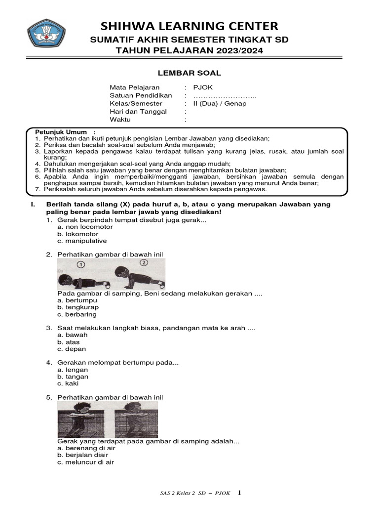 Sas 2 Kelas 2 - Pjok | PDF