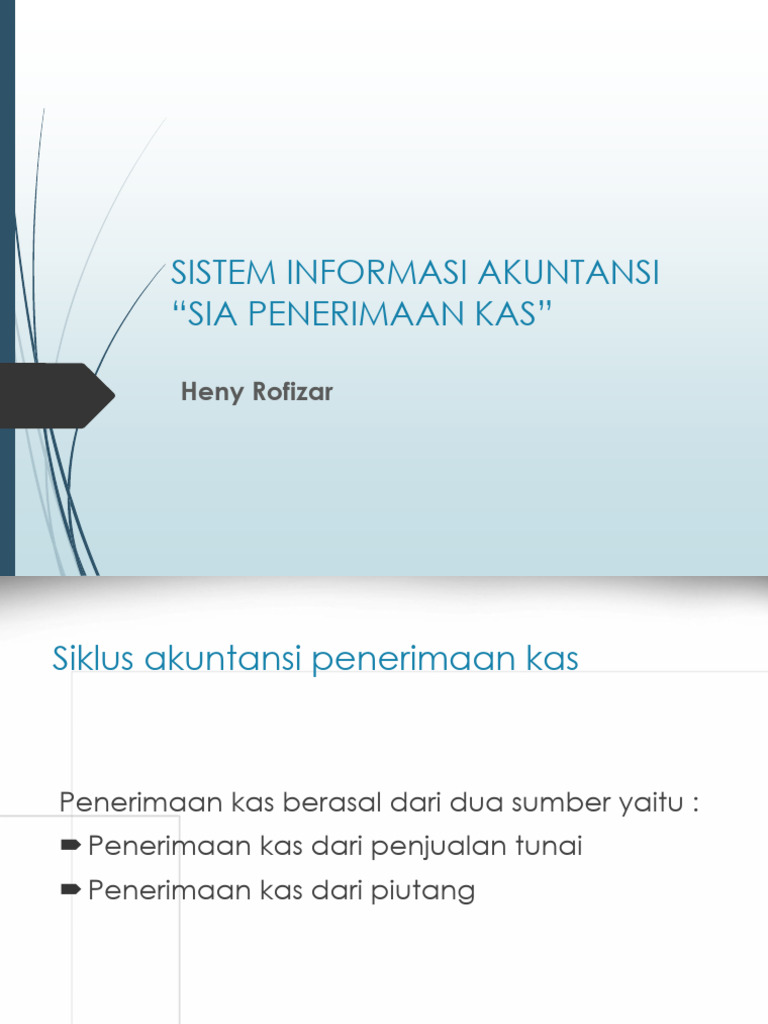 Materi SIA Penerimaan Kas | PDF