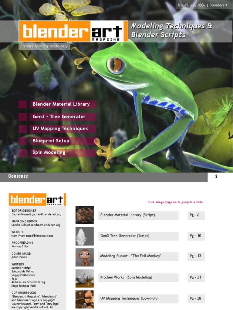 BlenderArt Magazine - 05 - Modeling Techniques & Blender Scripts | PDF