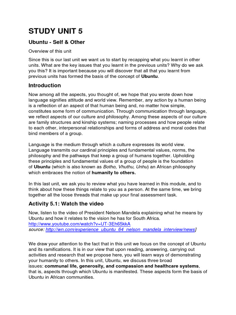 Afl1501 Unit 5 | PDF