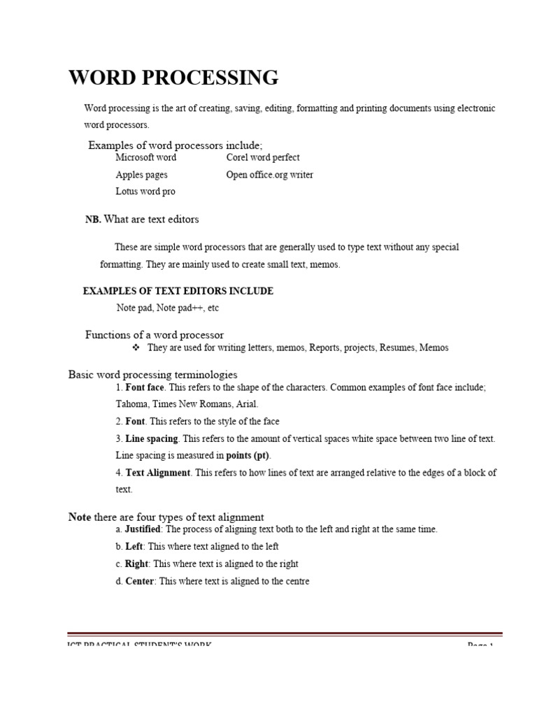 P2 Notes | PDF | Word Processor | Paragraph