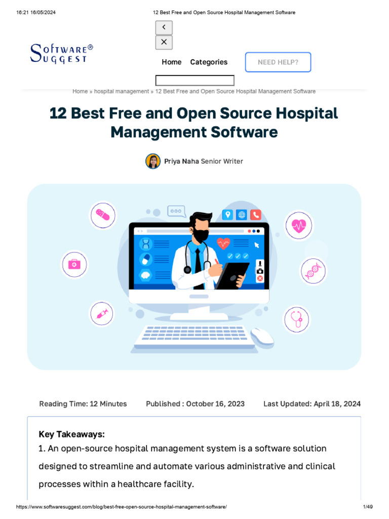 12 Best Free and Open Source Hospital Management Software | PDF | Electronic Health Record ...