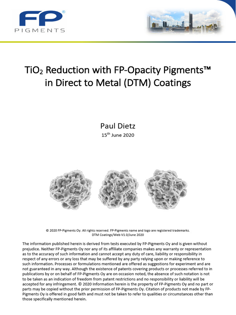 2020 06 15 WEBSITE LAAA PDF Case Study DTM Coatings | PDF | Titanium Dioxide | Paint