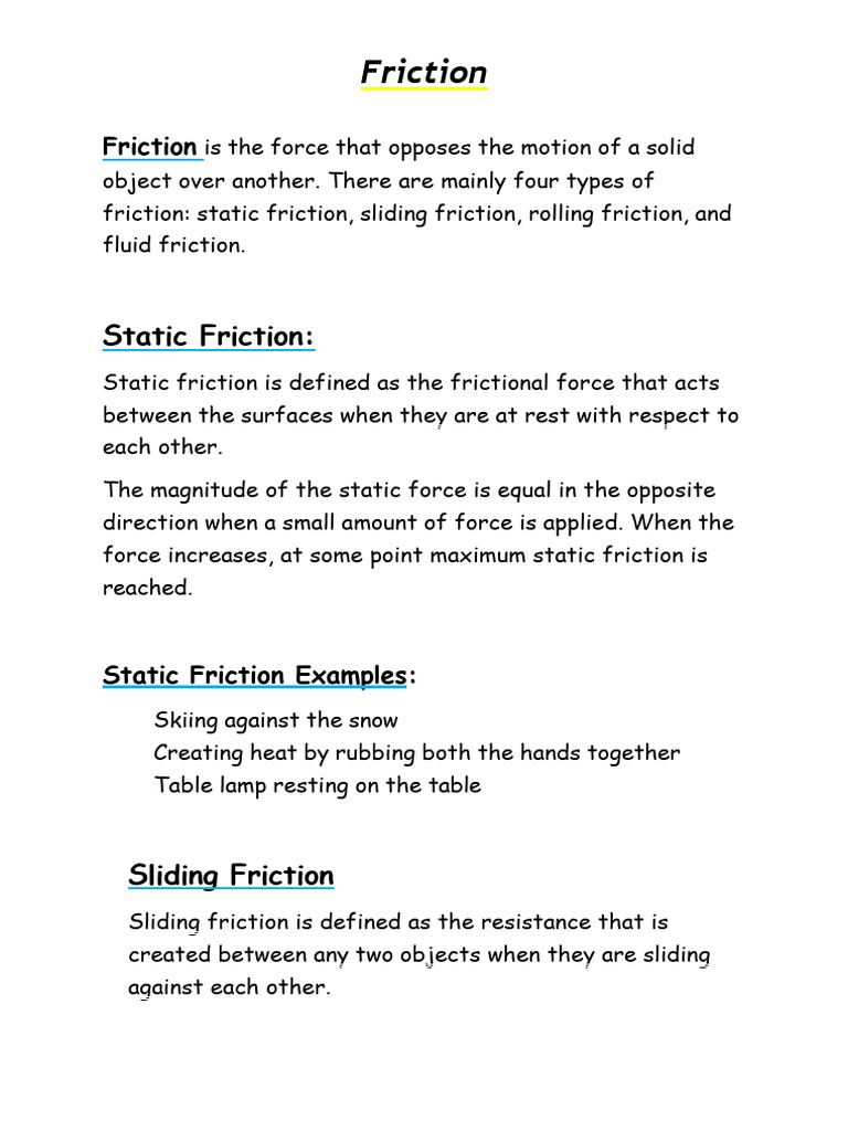 Types and Examples of Friction | PDF | Politics