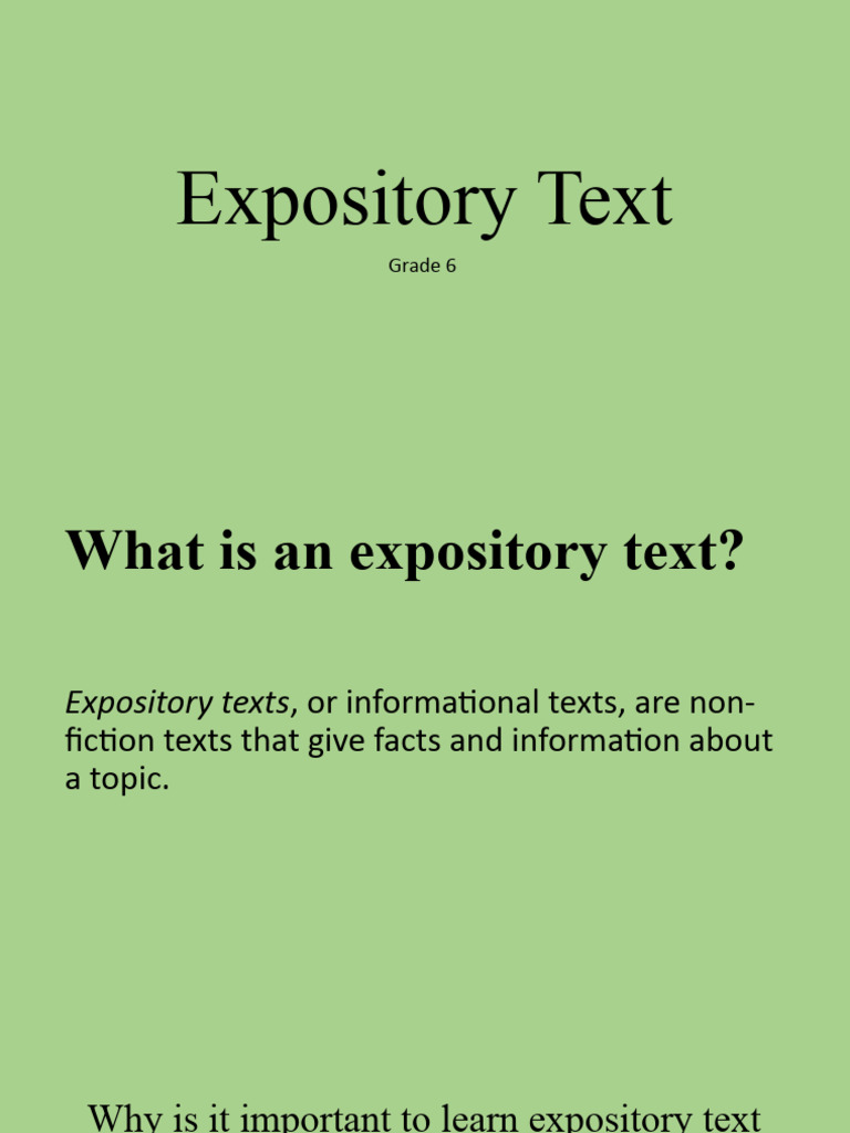 Expository Text | PDF