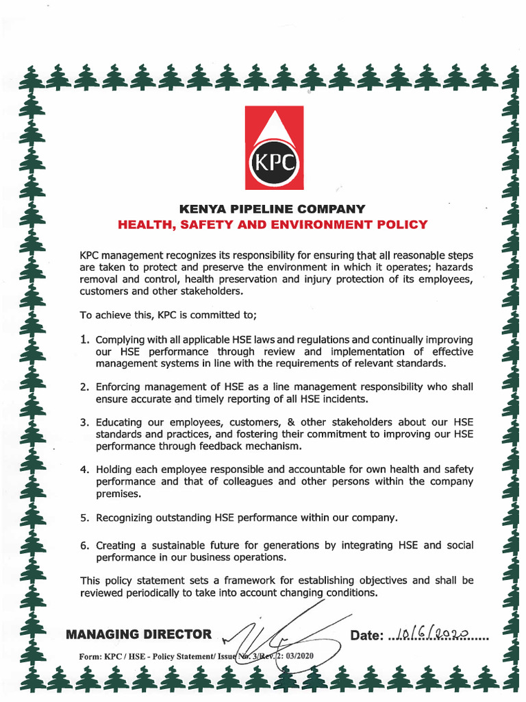 KPC Hse Policy | PDF
