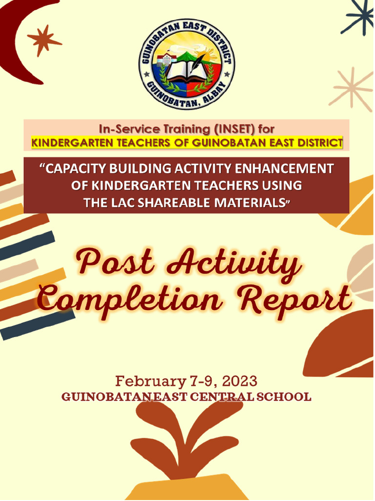 Post Activity Completion Report - 1 | PDF | Teachers | Learning