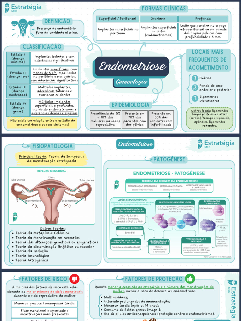 Mapa Mental - Endometriose | PDF | Especialidades médicas | Medicina Clínica