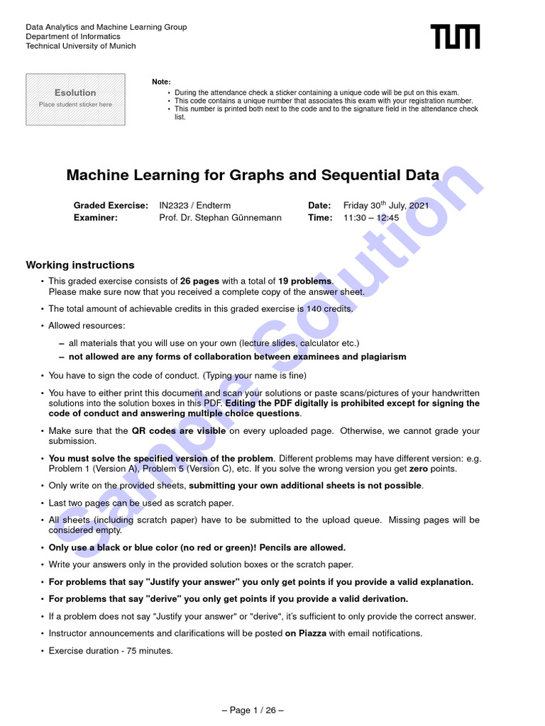 Mlgs 2021 Endterm Solution | PDF | Poisson Distribution | Teaching ... Mlgs 2021 Endterm Solution | PDF | Poisson Distribution | Teaching ...