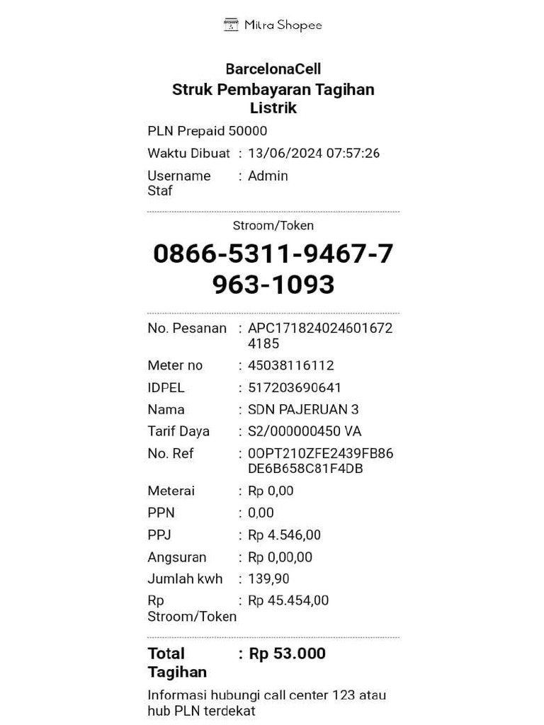 Struk Listrik4 | PDF