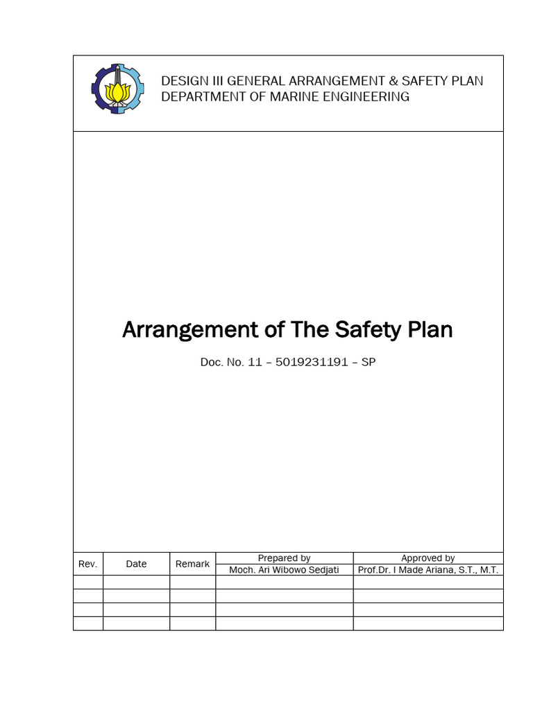 Safety Equipment Arrangement Plan | PDF | Shipping | Water Transport