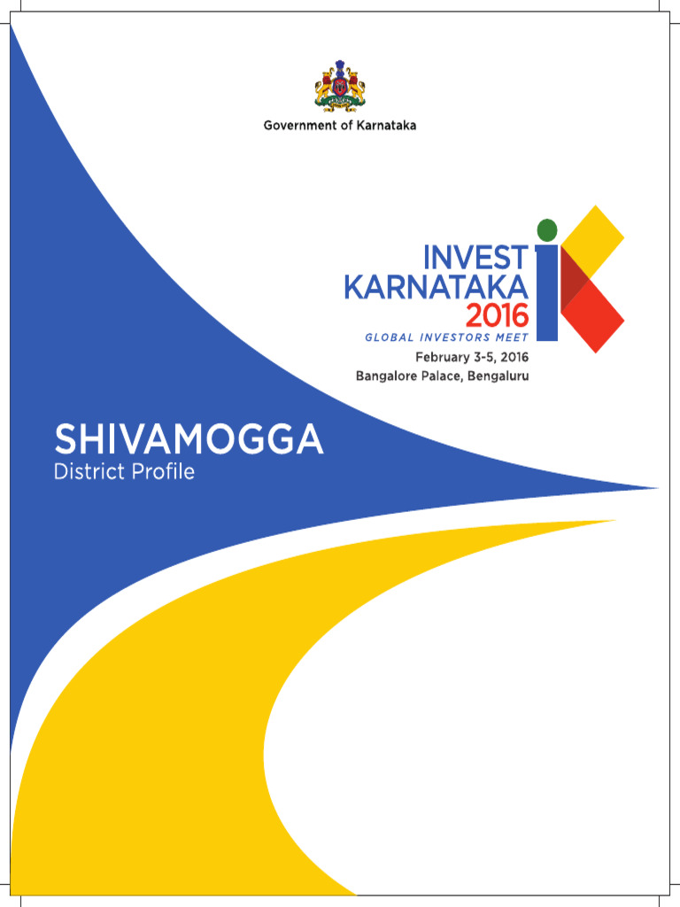 District Profile-Shivamogga | PDF