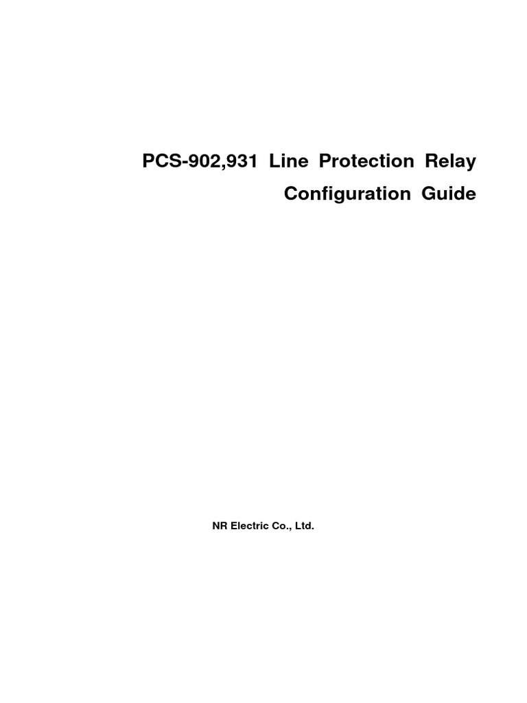 PCS-902/931 Relay Configuration Guide | PDF | Button (Computing ...