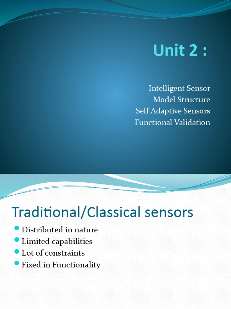 Unit2-1 Intelligent Sensors | PDF | Sensor | Artificial Neural Network