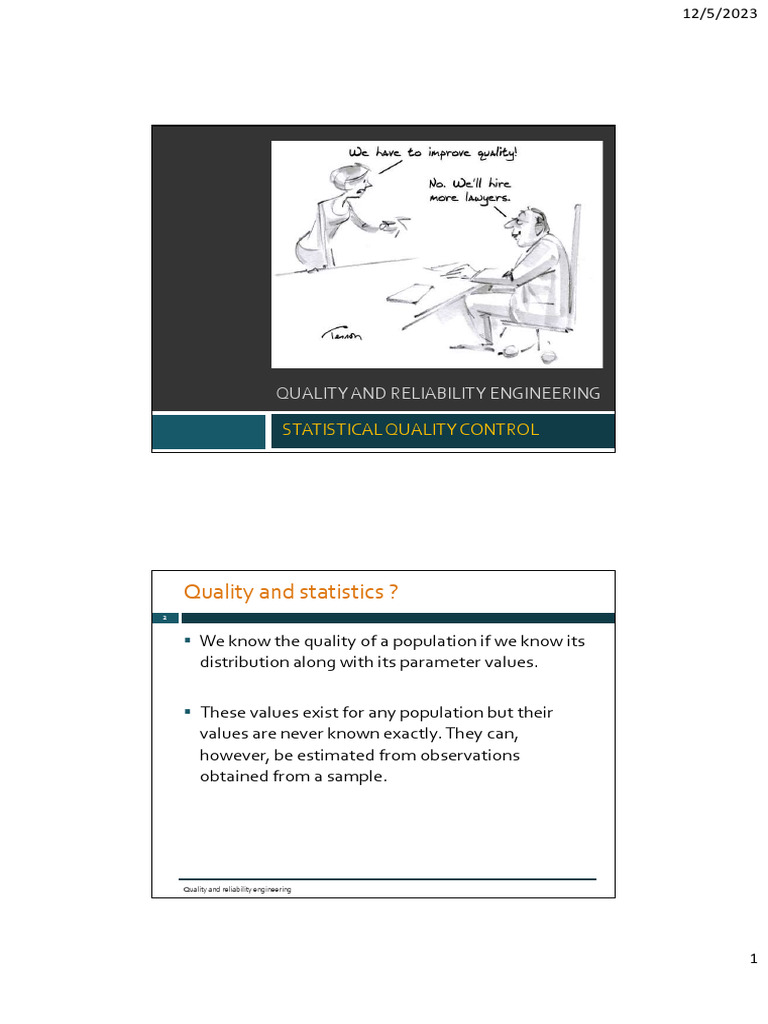 Statistical Quality Control Overview | PDF | Sampling (Statistics ...