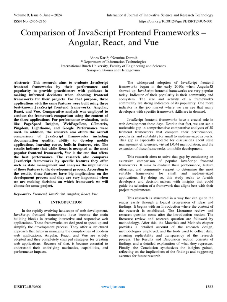 Comparison of JavaScript Frontend Frameworks - Angular, React, and Vue ... Comparison of JavaScript Frontend Frameworks - Angular, React, and Vue ...