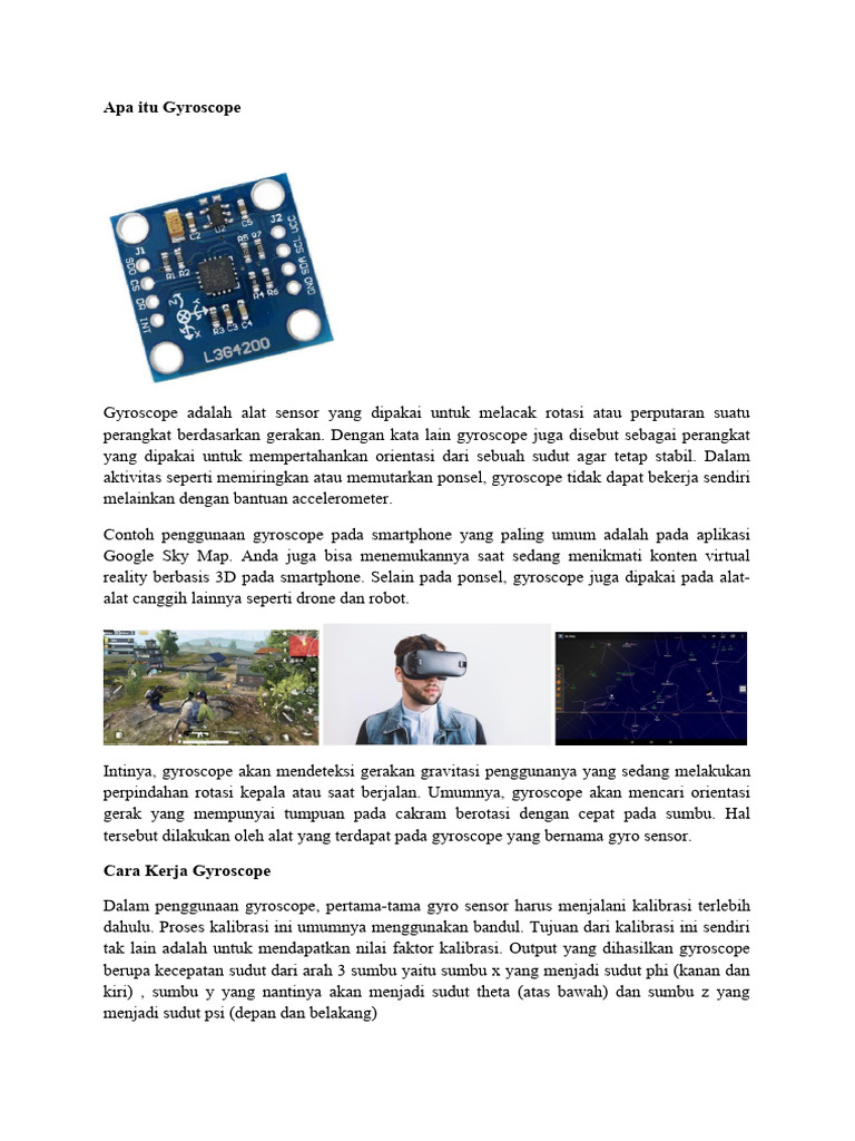 Memahami Gyroscope dan Fungsinya | PDF