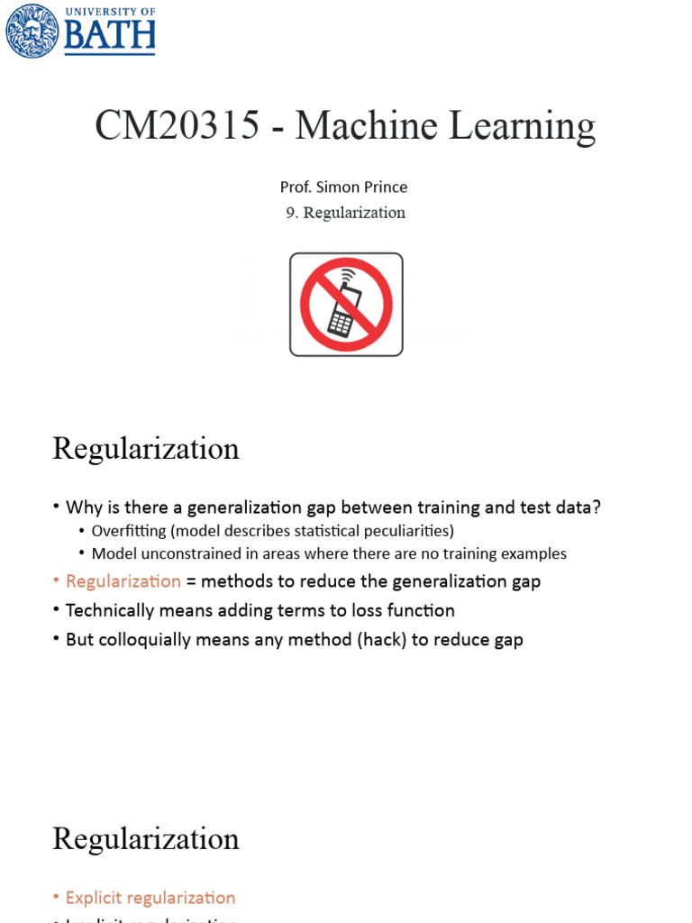 CM20315 09 Regularization | PDF | Bayesian Inference | Machine Learning