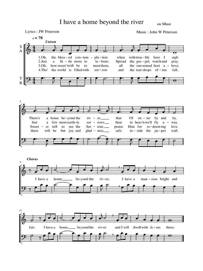 I Have A Home Beyond The River - JW Peterson (C) (SATB) (EN) | PDF