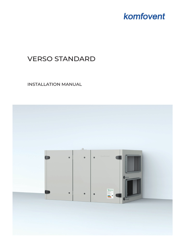 Verso Standard Install Guide | PDF | Thermodynamics | Equipment