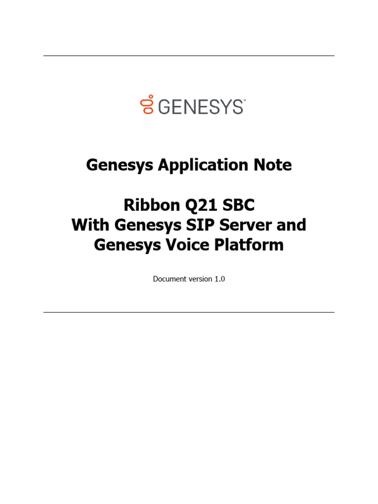 Ribbon SBC SIP Server Application Note | PDF | Session Initiation Protocol | Interactive Voice ...