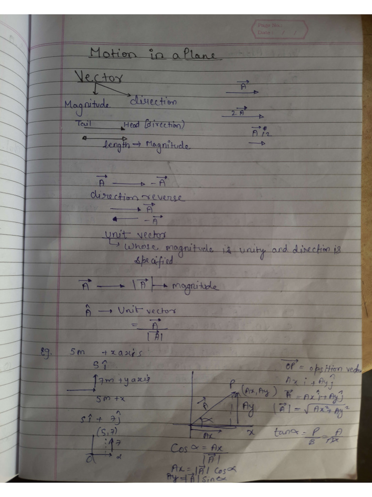 Motion in Plane PDF | PDF