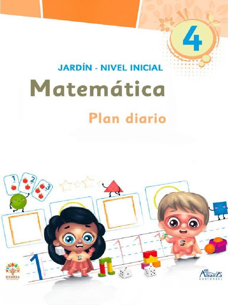 Plan Diario Matemática Jardin Borrador | PDF | Evaluación | Metacognición
