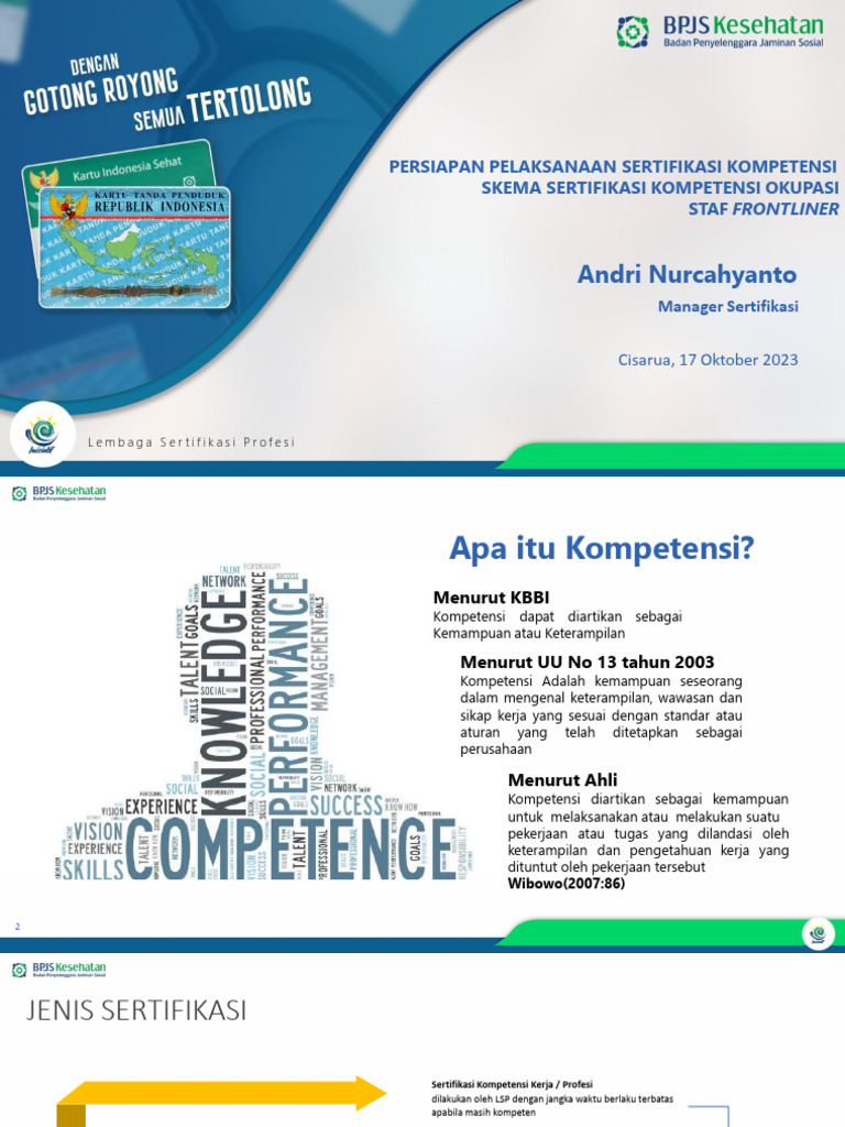 Materi Persiapan Pelaksanaan Sertifikasi | PDF