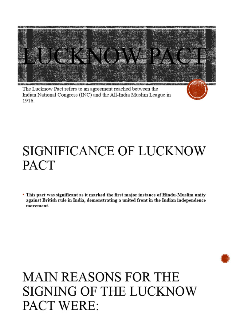 Lucknow Pact | PDF | British Raj | All India Muslim League