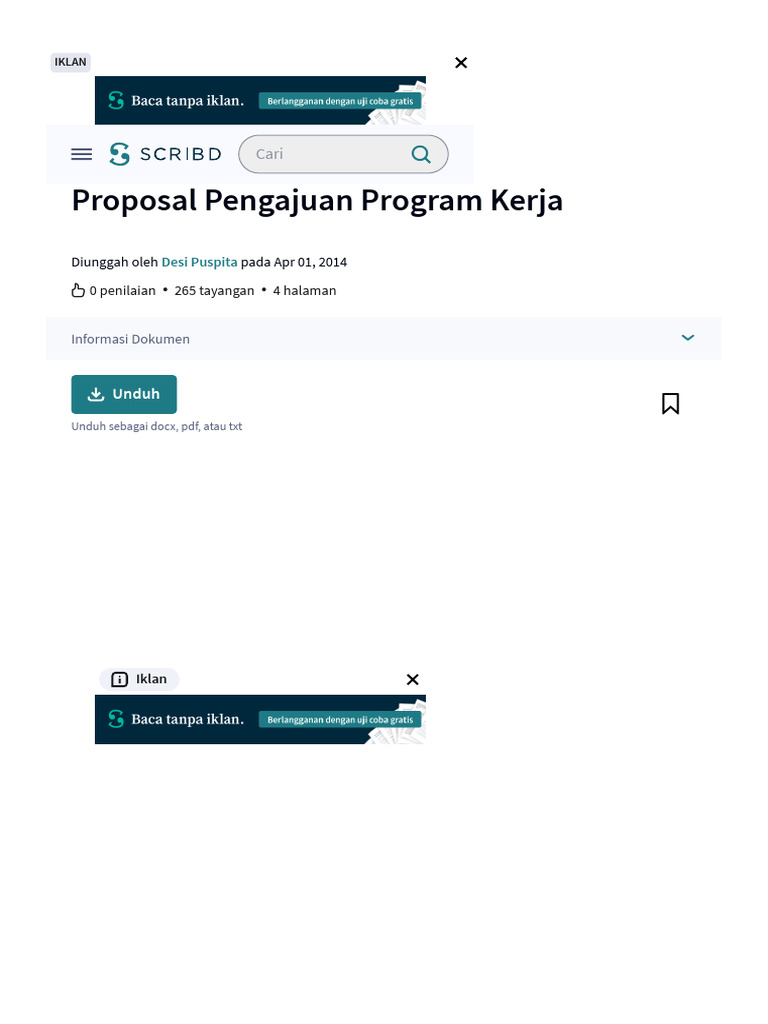 Proposal Pengajuan Program Kerja - PDF | PDF | Ilmu Sosial
