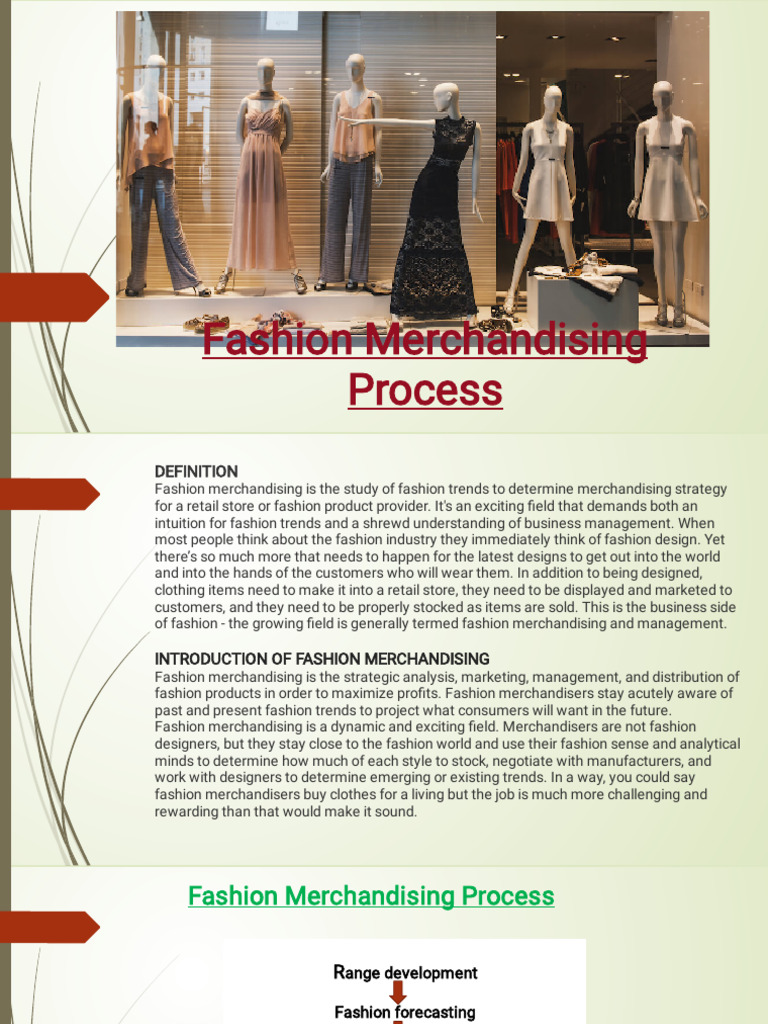 Fashion Merchandising Process | PDF | Fashion | Merchandising