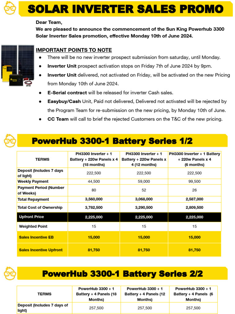 Sun King Powerhub 3300 Sales Promo | PDF | Finance & Money Management ...