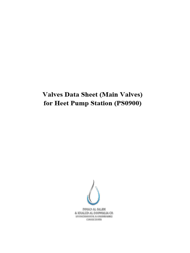 Main Valves Data Sheet | PDF | Valve | Pipe (Fluid Conveyance)