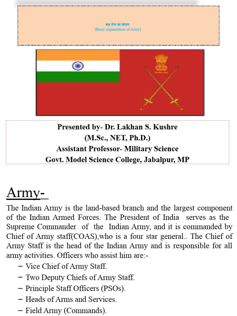 Basic Organisation of ARMY | PDF | Corps | Battalion