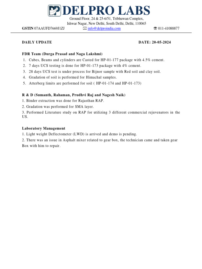 Daily Update (20-05-2024) | PDF