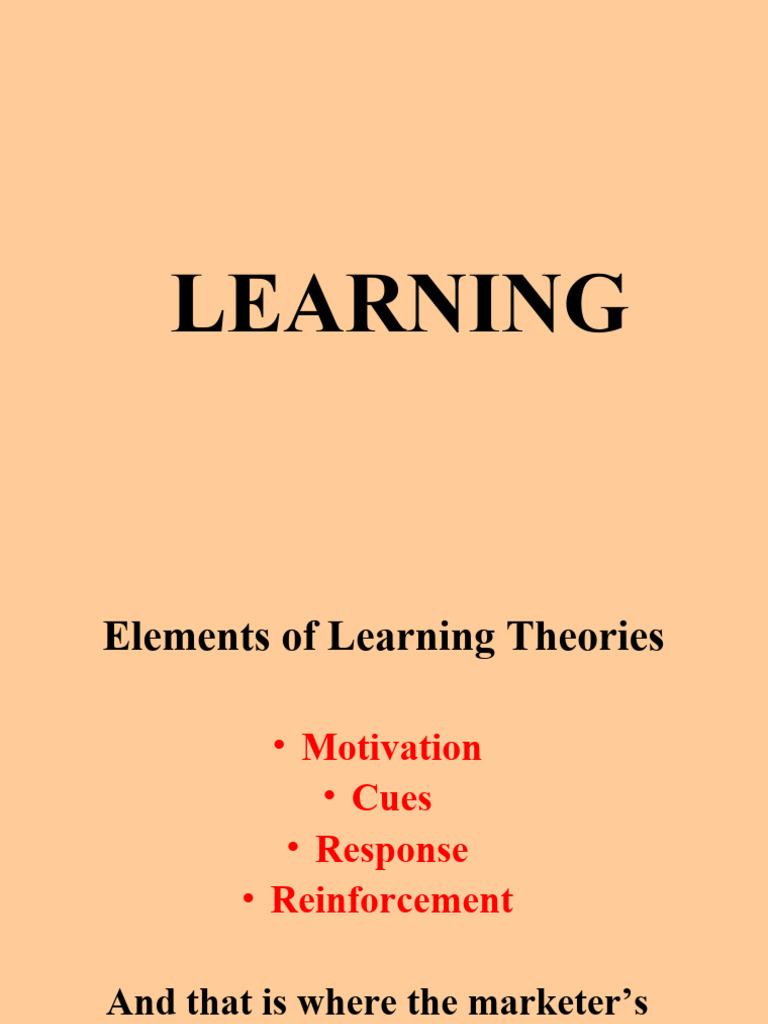 1 Learning Pdf Classical Conditioning Learning