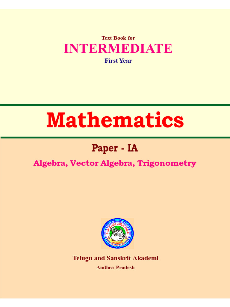 Maths - IA | PDF | Trigonometric Functions | Vector Space