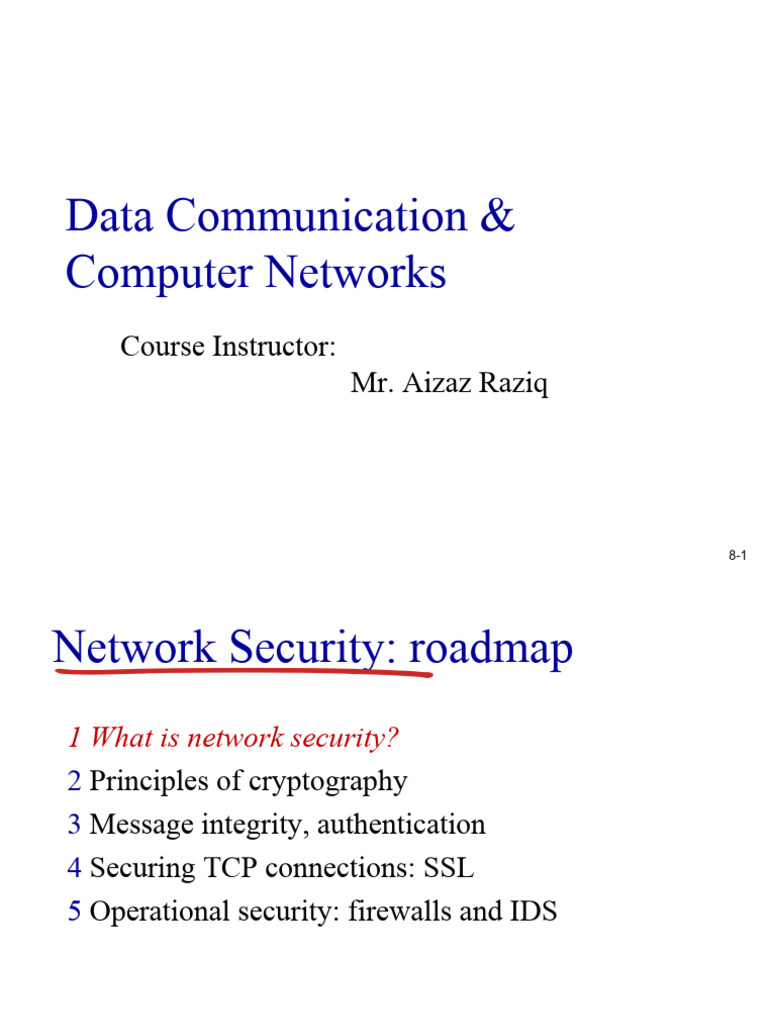DCCN Lecture 26 Network Security | PDF | Cryptography | Encryption DCCN Lecture 26 Network Security | PDF | Cryptography | Encryption