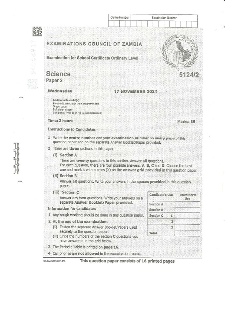 Science P2 2021 G12 | PDF