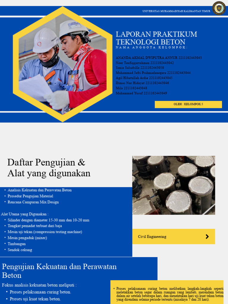 Laporan Praktikum Teknologi Beton | PDF | Griya & Taman | Teknologi & Rekayasa