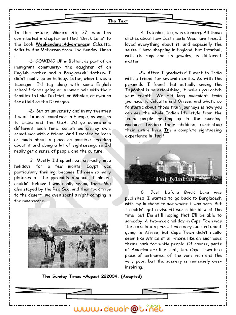 Devoir de Synthèse N°1 - Anglais - Bac Lettres (2011-2012) Mme ...