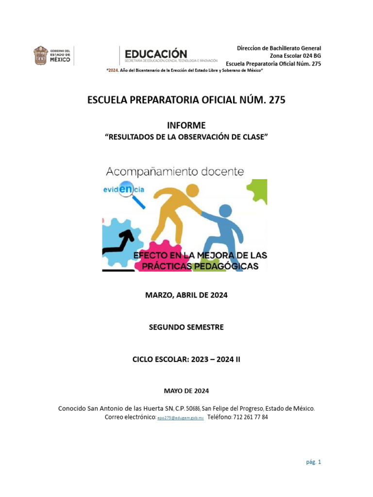 OBSERVACIÓN INDIV MZO Y ABRIL 2024 Firmado | PDF | Maestros | Física