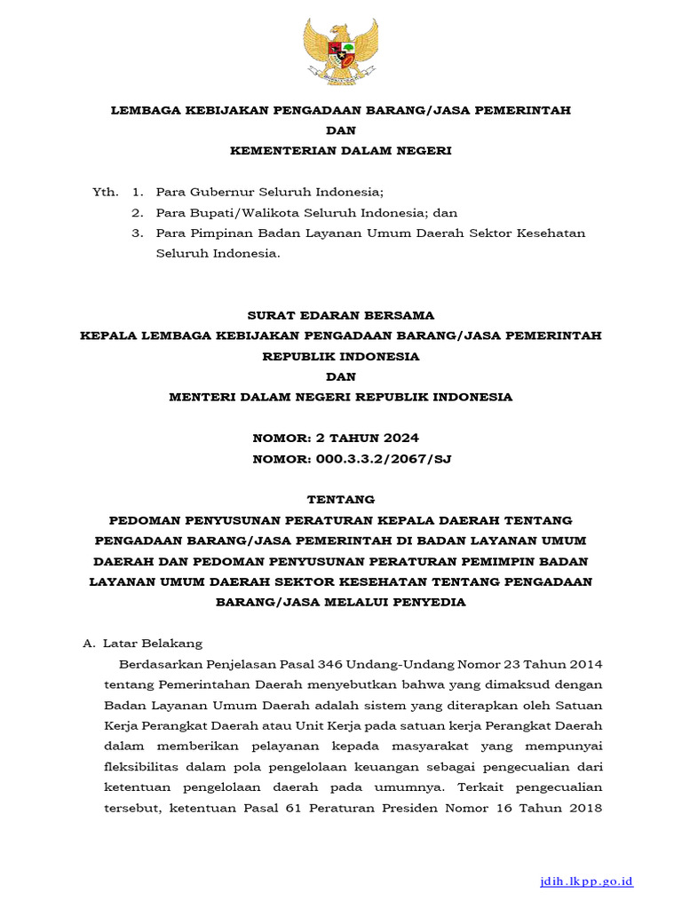 Surat Edaran Bersama Nomor 2 Tahun 2024 - 2406 - 1 | PDF