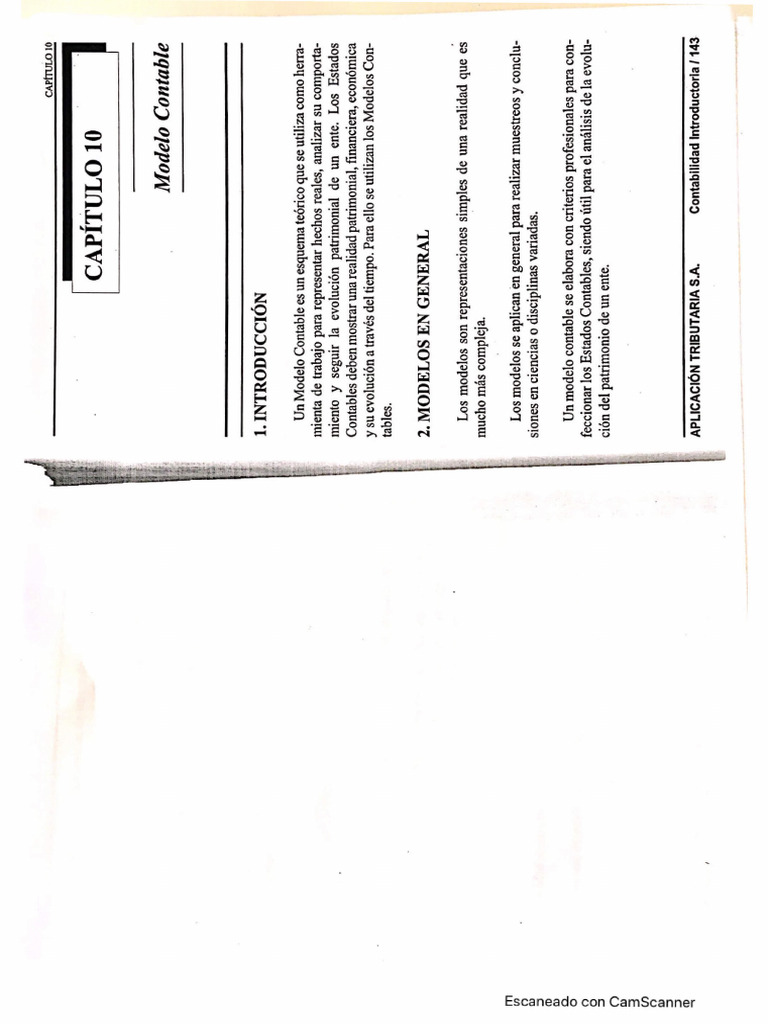 Capitulo 10-Modelo Contable-Contabilidad Introductoria | PDF
